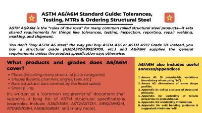 ASTM A6/A6M Standard Guide: Tolerances, Testing, MTRs & Ordering ...